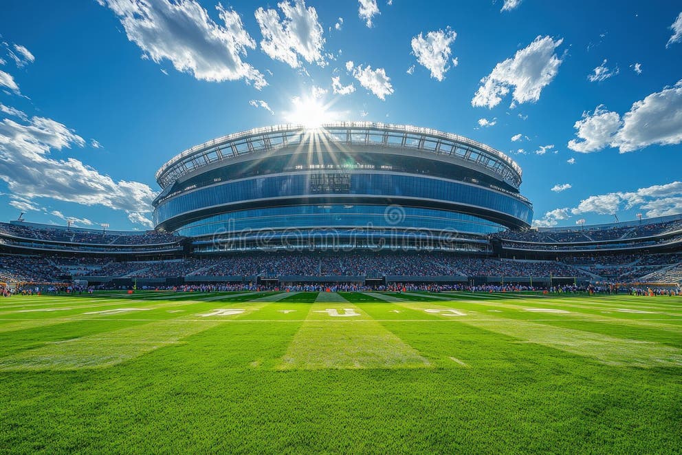 A Vibrant View of Qualcomm Stadium, Modern and Dynamic, Sports Theme Stock Image - Image of ...