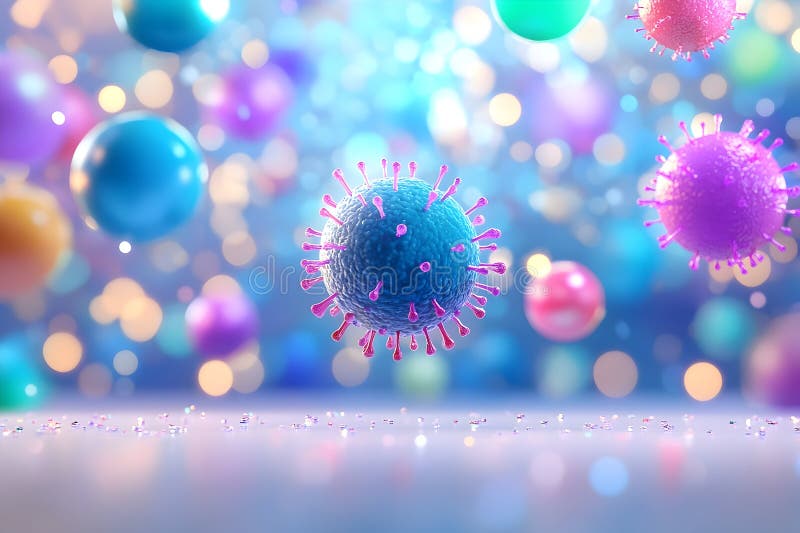 Microscopic World: Vivid Virus Stock Illustration - Illustration of ...