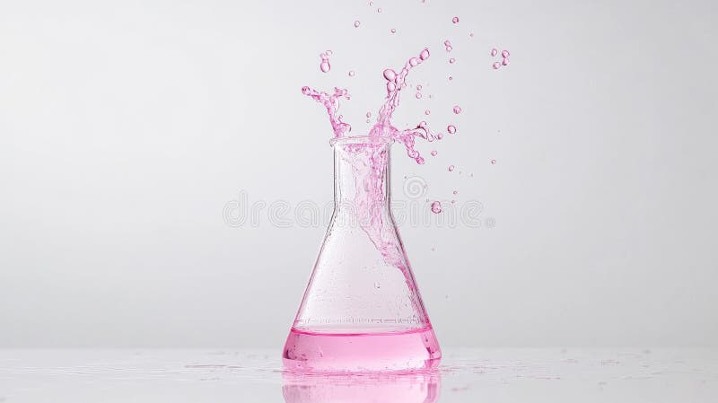This Vibrant Visual Display Features Pink Liquid Splashing from a Glass ...