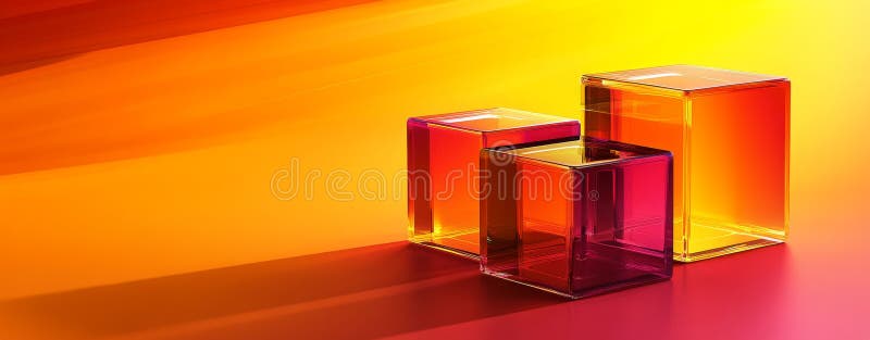Vibrant Visual Effects are Produced when Colorful Transparent Cubes ...