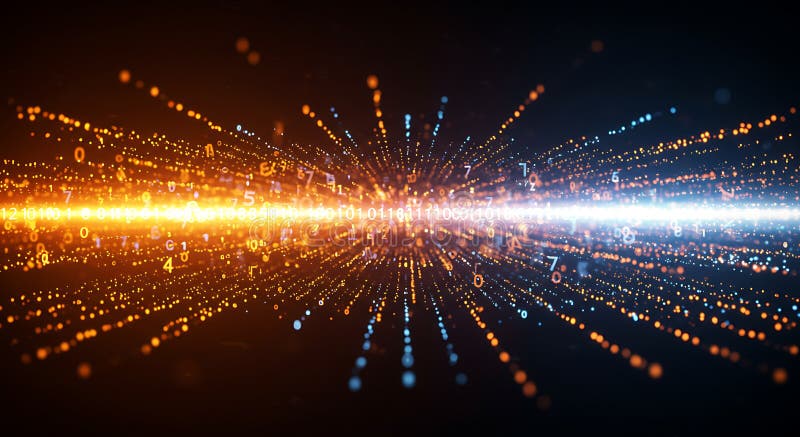 Digital Data Stream stock illustration. Illustration of abstract ...