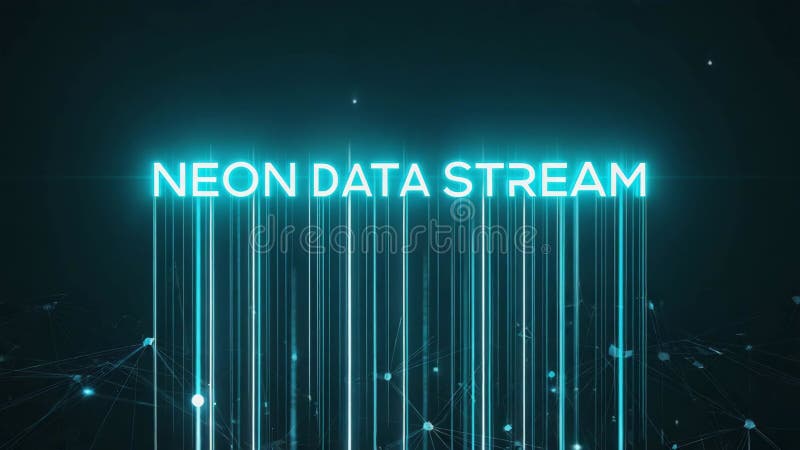 Neon Data Stream Visualization Stock Footage - Video of concept ...