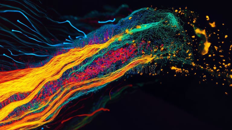 Vibrant Visualization of Electrical Signals and Conduction Pathways in ...