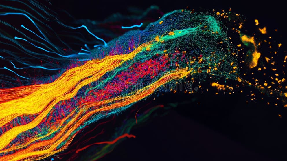 Vibrant Visualization of Electrical Signals and Conduction Pathways in ...