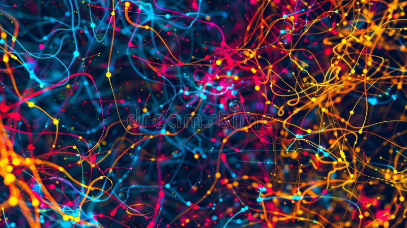 Vibrant Visualization of Interconnected Neurons Symbolizing Data Flow ... Vibrant Visualization of Interconnected Neurons Symbolizing Data Flow ...