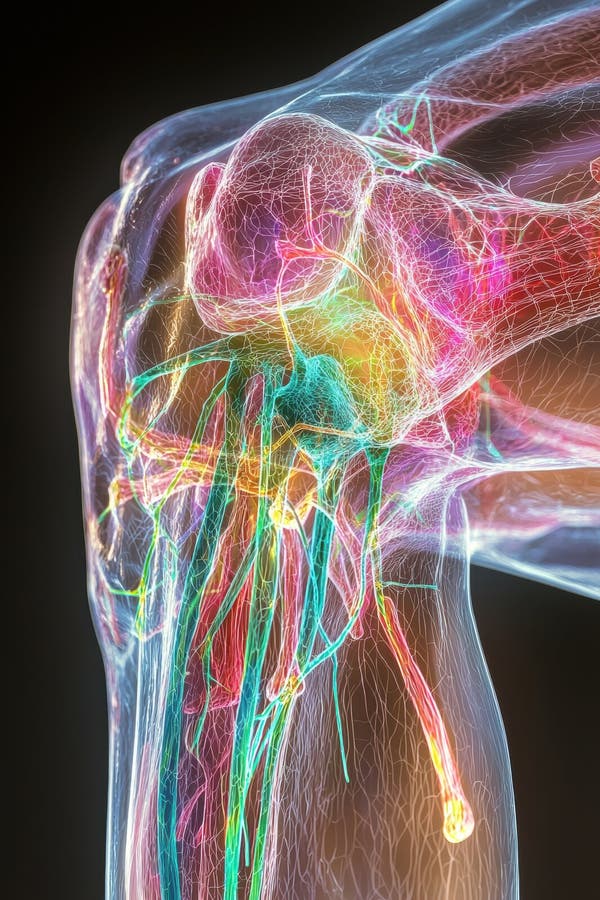 Vibrant Visualization of Joint Anatomy Showcasing Inflammation and ...