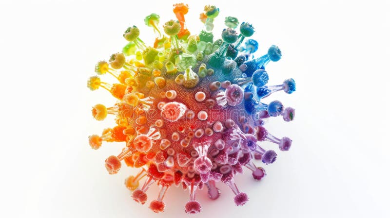 Vibrant Visualization of Norovirus Illustrating Its Complex Structure ...