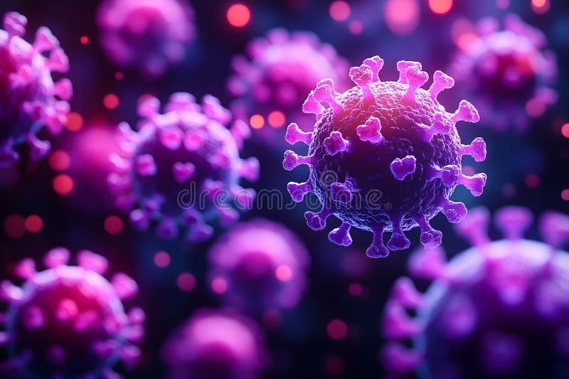 Microscopic View of Viruses in Vivid Colors - Scientific Visualization ...