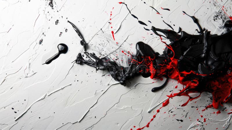 Vibrant and Visually Striking Red and Black Abstract Art with Dynamic ...