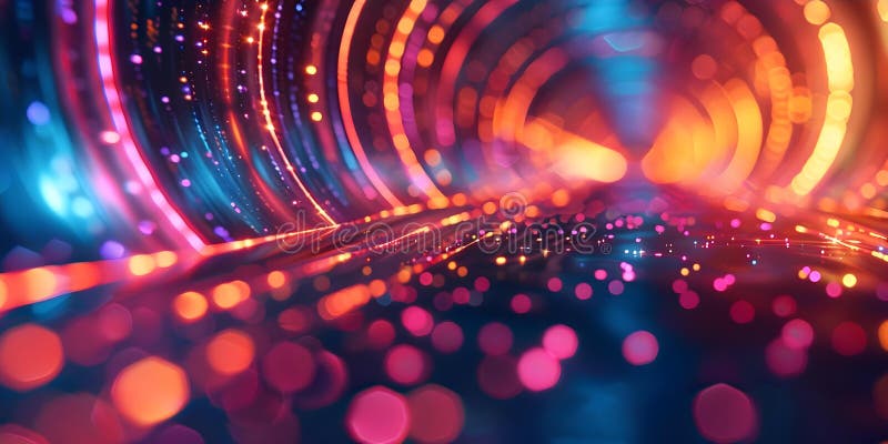 Vibrant Visuals: a Display of Colorful Concentric Circles and Moving ...