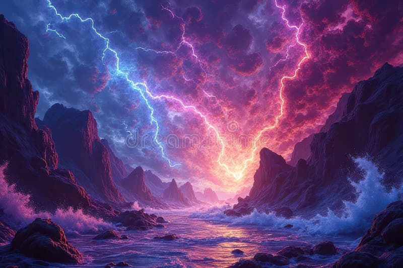 Vibrant Void: Harnessing Electrical Energy Stock Illustration ...