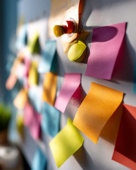 Innovative Ideas on Display: Colorful Sticky Notes Ignite Startup ...