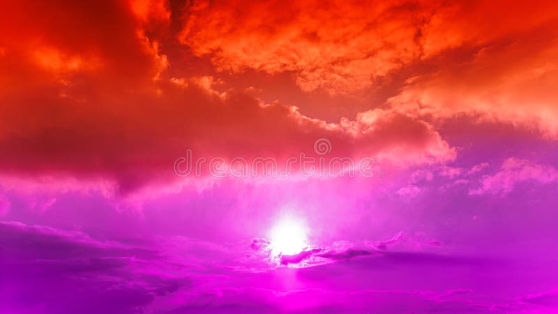 Vibrant Wallpaper Sundown of a Sky with Clouds Bad Weather before the ...