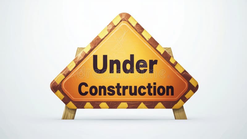 A Vibrant Warning Sign Indicating Under Construction , Symbolizing ...