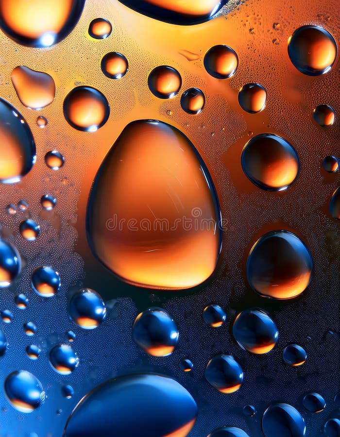 Colorful Surface with Water Droplets Close-Up Stock Image - Image of ...