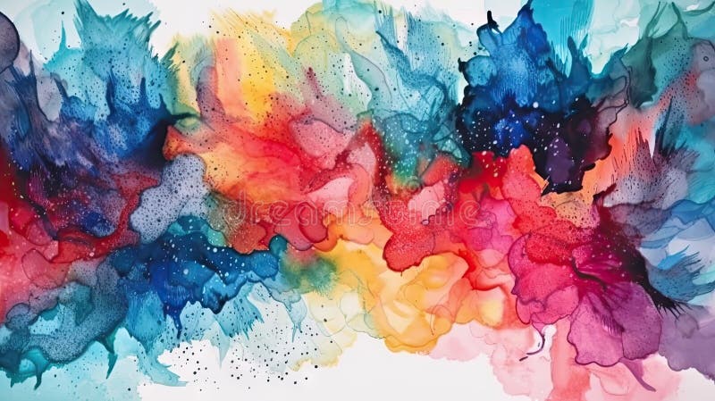 Vibrant Watercolor Background for Invitations and Posters. Stock ...