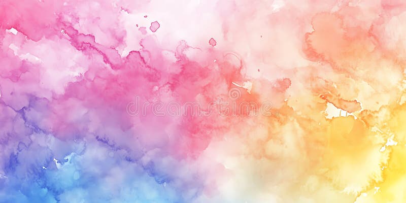 Vibrant Watercolor Background Pastel Rainbow Texture Stock Illustration ...