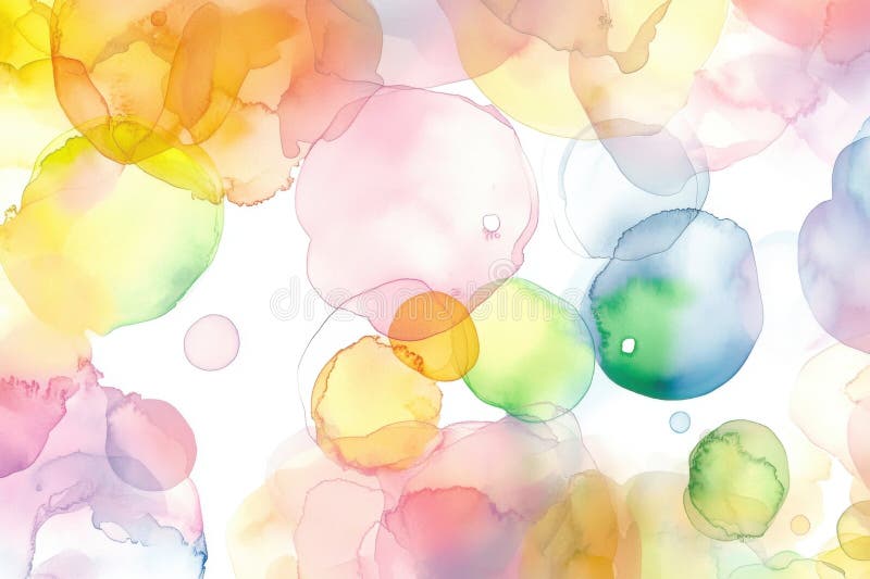 Vibrant Watercolor Bubble Pattern for Artistic Design Projects and ...