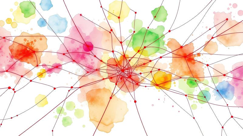 A Vibrant Watercolor Canvas Unveiling Abstract Representations of ...