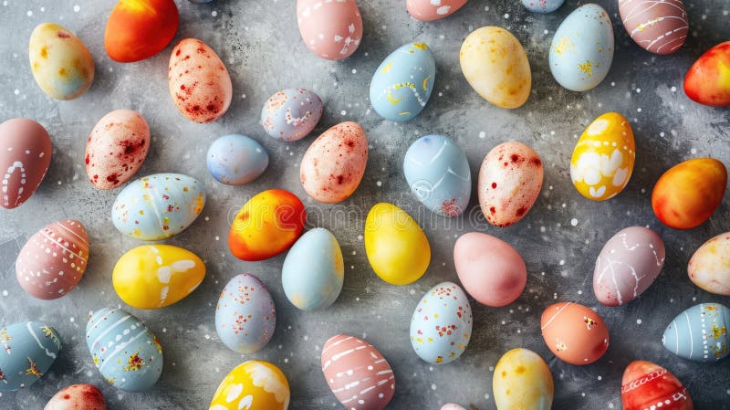 Vibrant Watercolor Easter Eggs on White. a Collection of Colorful ...