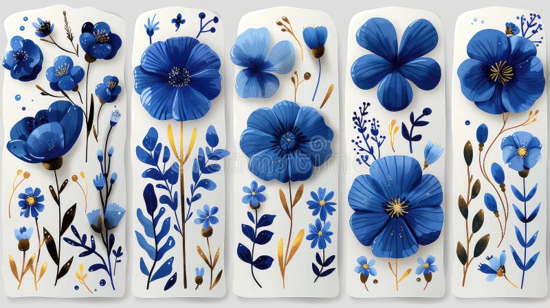 Vibrant Watercolor Floral Array: a Hand-Drawn Collection of Various ...