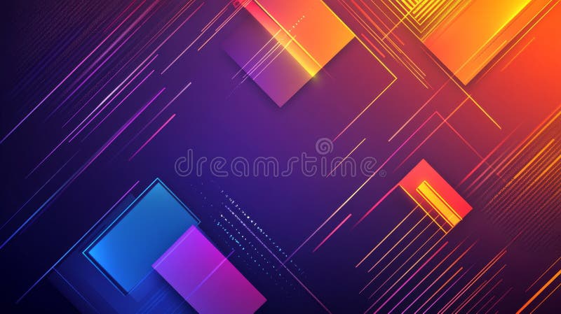 A Vibrant Watercolor Illustration of a Flat Network Design, Viewed from ...