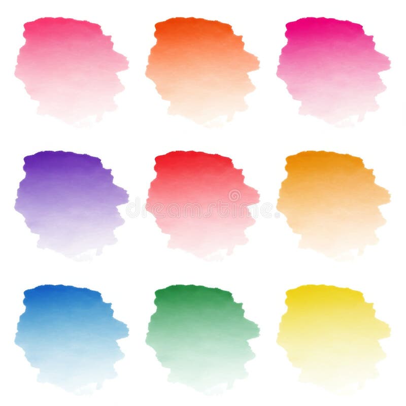 Vibrant Watercolor Paint Spots Gradient Background Stock Illustration ...