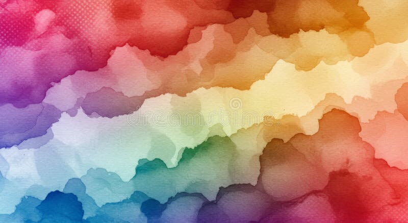 Vibrant Watercolor Rainbow Background Texture Stock Illustration ...