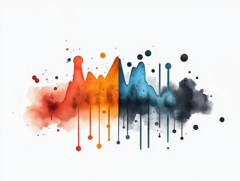 Vibrant Watercolor Splash with Dynamic Colors Creating an Abstract ...