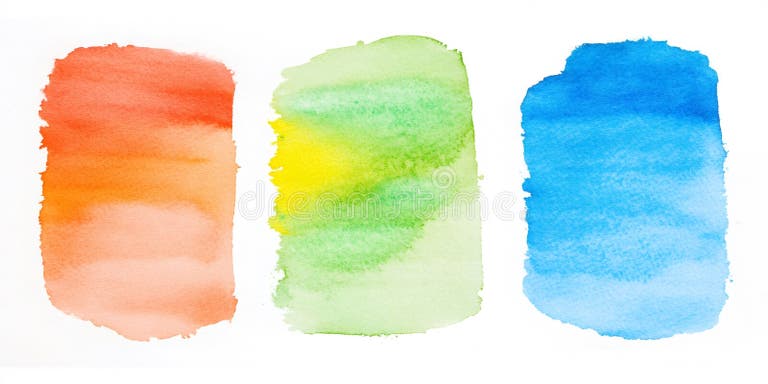 Vibrant Watercolor Strokes Creating Colorful Rectangular Shapes on ...