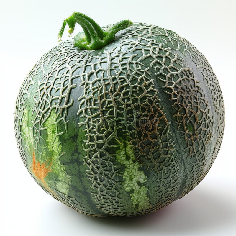 Unique Watermelon Displaying Intricate Web-Like Patterns on Its Surface ...