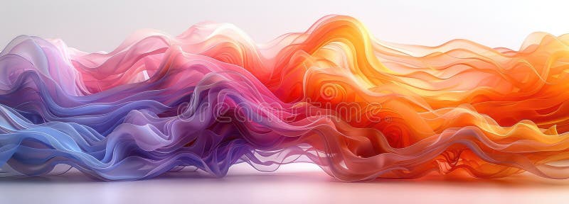 Vibrant Wave of Color Flowing Across a Pristine White Background ...