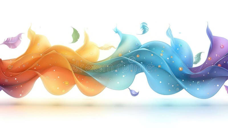 A Vibrant Wave of Colorful Flowing Shapes, Evoking Motion and ...