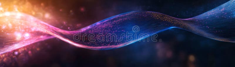 A Vibrant Wave of Colors Flows through a Cosmic Backdrop, Blending ...