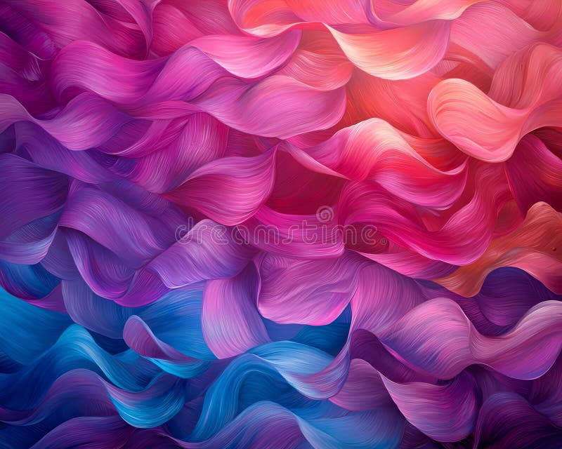 A Vibrant Wave Pattern of Flowing Colors Blending Shades of Pink Purple ...