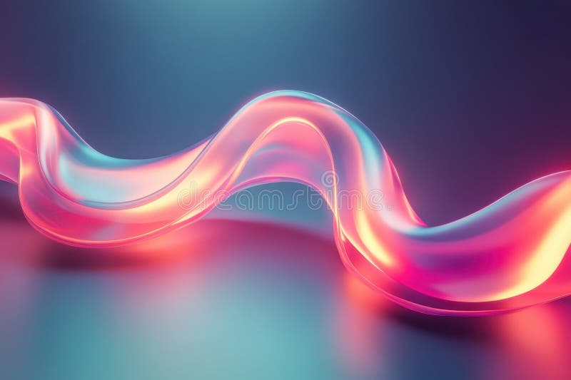 Colorful Translucent Wave Creating an Illusion of Movement in an ...