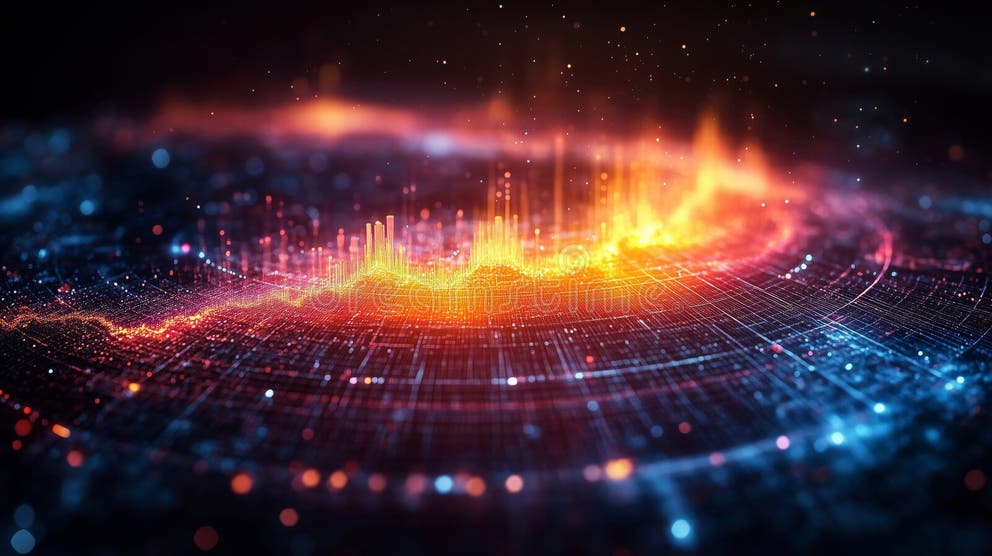 Vibrant Waveform Representation in Modern Digital Design Stock Photo ...