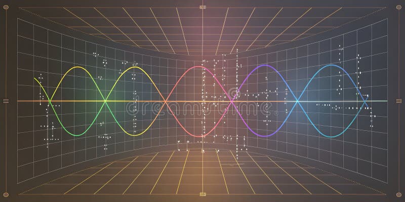 Vibrant Waveforms Dance Across a Grid: a Symphony of Color and ...