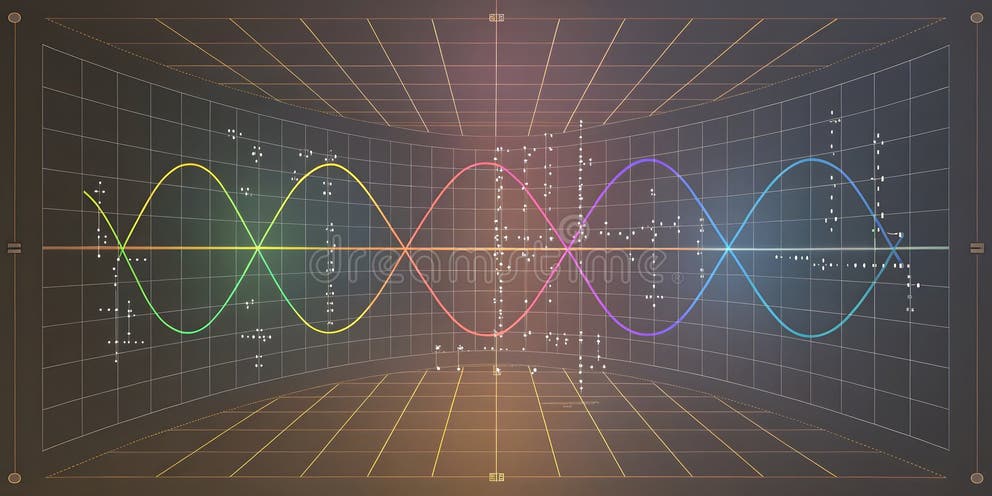 Vibrant Waveforms Dance Across a Grid: a Symphony of Color and ...