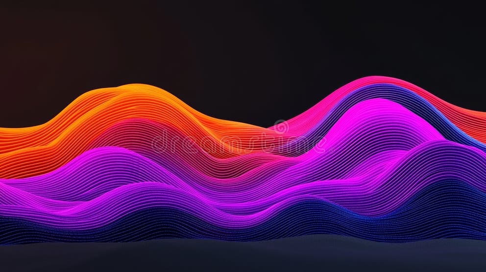 Vibrant Waves of Data Visualization Representing Insights and Trends in ...