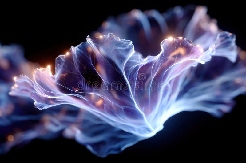 Colorful Luminescent Waves Creating a Mesmerizing Abstract Design in a ...