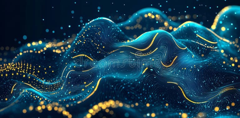 Vibrant Waves of Light Flow Smoothly Across a Gradient Backdrop while a ...