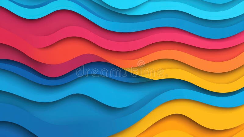 Vibrant Wavy Gradient Shapes Create a Lively Abstract Background ...