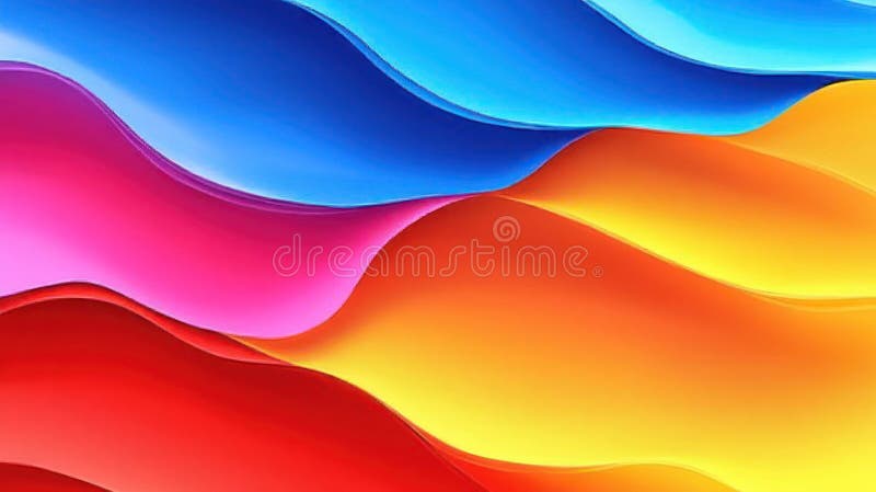Vibrant Wavy Patterns in Bright Colors Create an Abstract and Dynamic ...