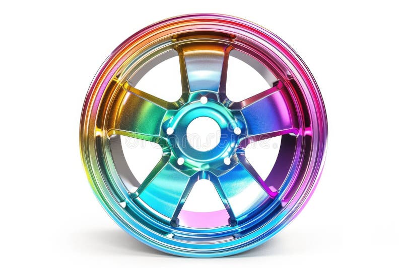 A Vibrant Wheel Against a Clean White Backdrop. Ideal for Various ...
