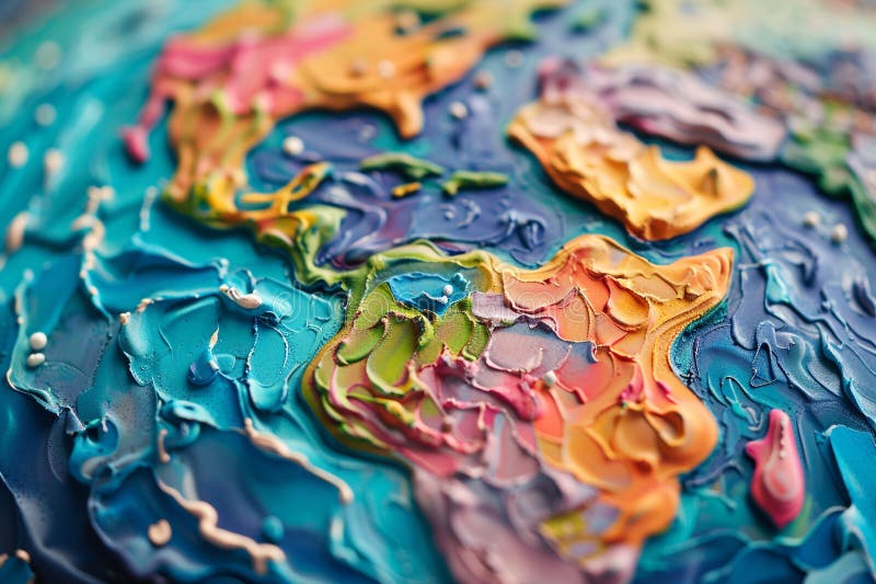 A Vibrant and Whimsical Claystyle Illustration Depicting the Planet ...