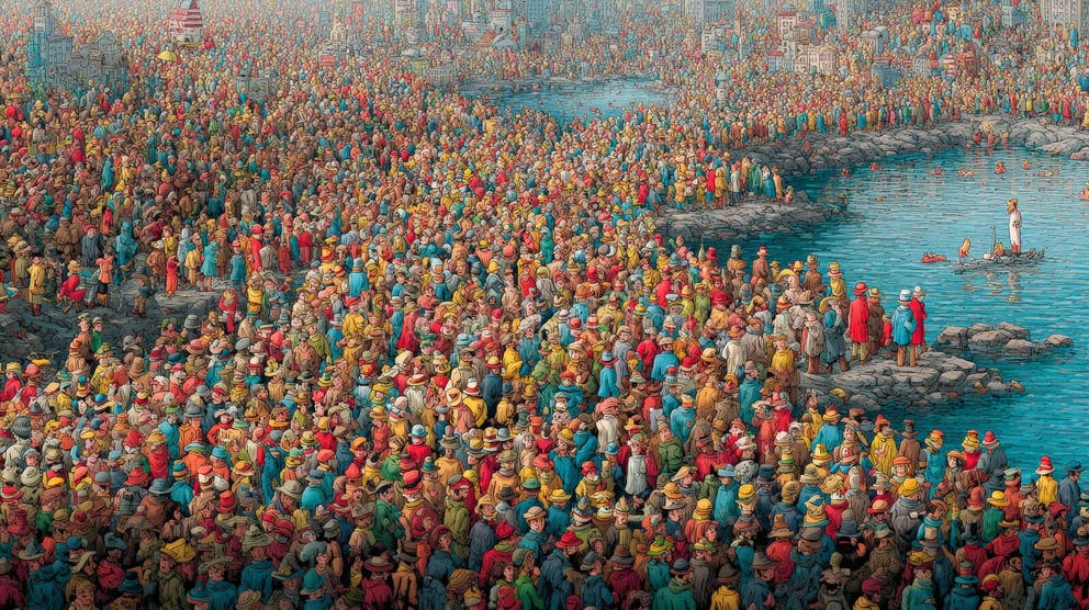 A Vibrant and Whimsical Visual Puzzle Teeming with Hundreds of Uniquely ...