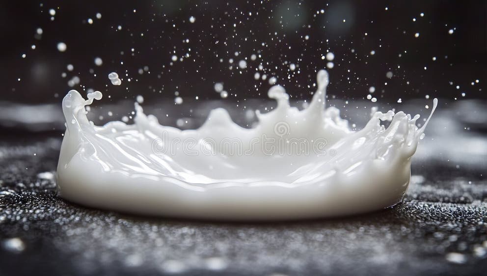 Vibrant White Paint Splashes on a Rich Black Background Create a ...