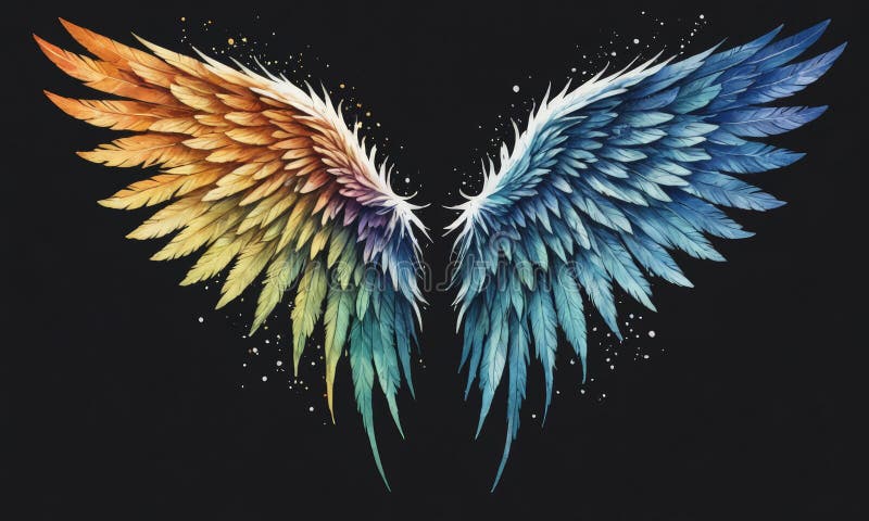 Blue Wings Black Background Stock Illustrations – 27,426 Blue Wings ...