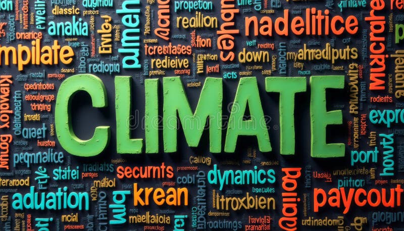 Vibrant Word Collage Emphasizing CLIMATE Stock Image - Image of words ...